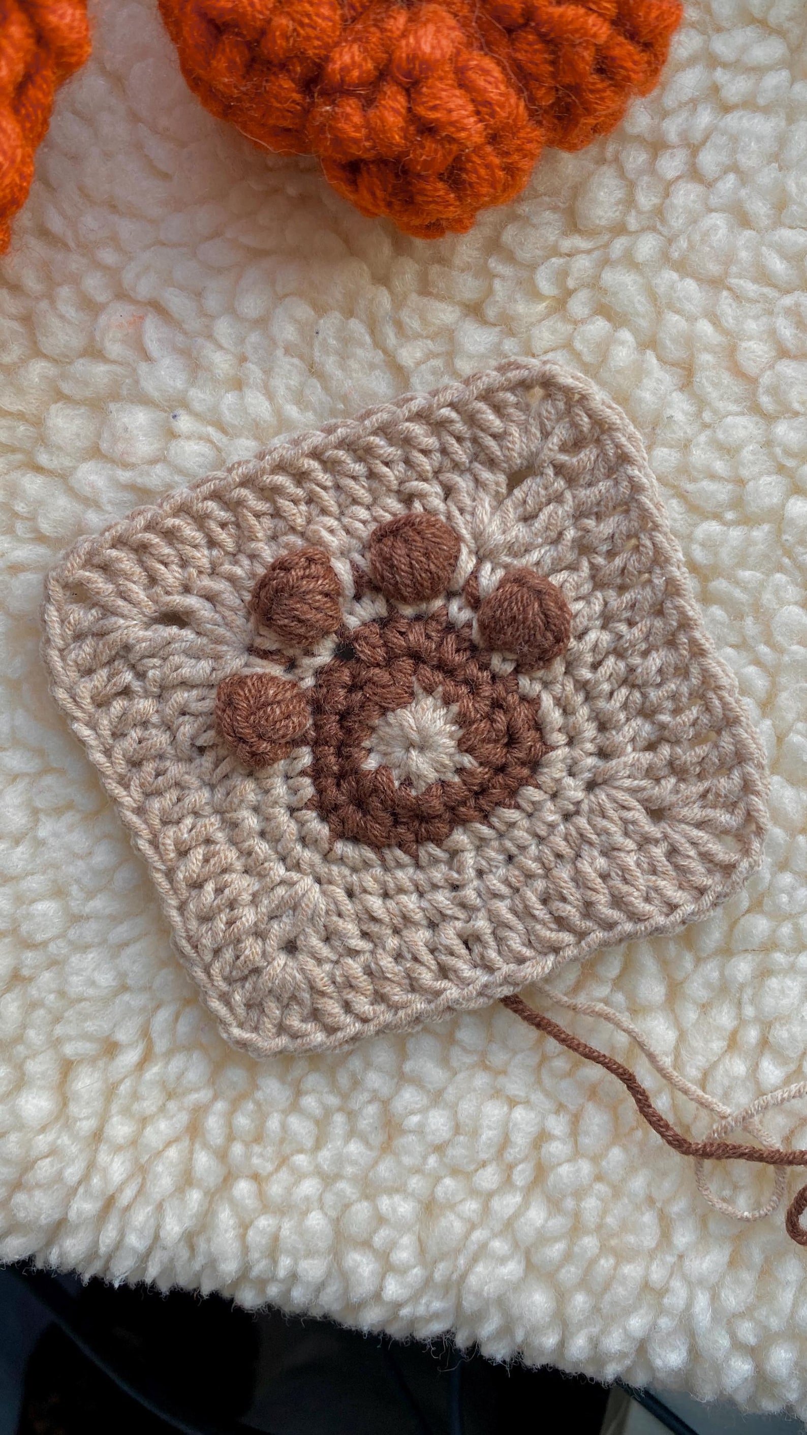 Granny Square With Paw Crochet Pattern - Etsy