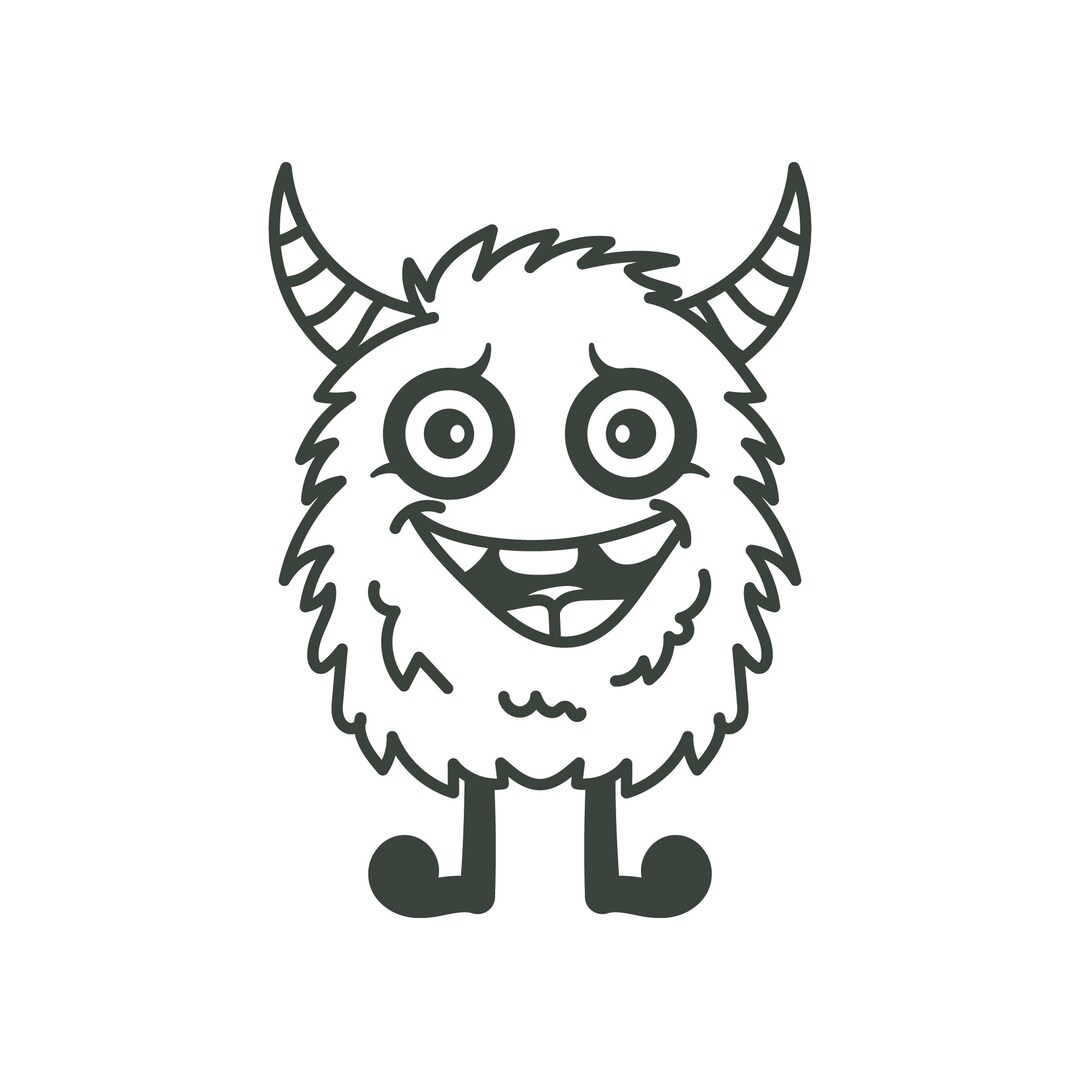 Cute Monster SVG Monster Funny Silly Monster Kid SVG EPS File Cute ...