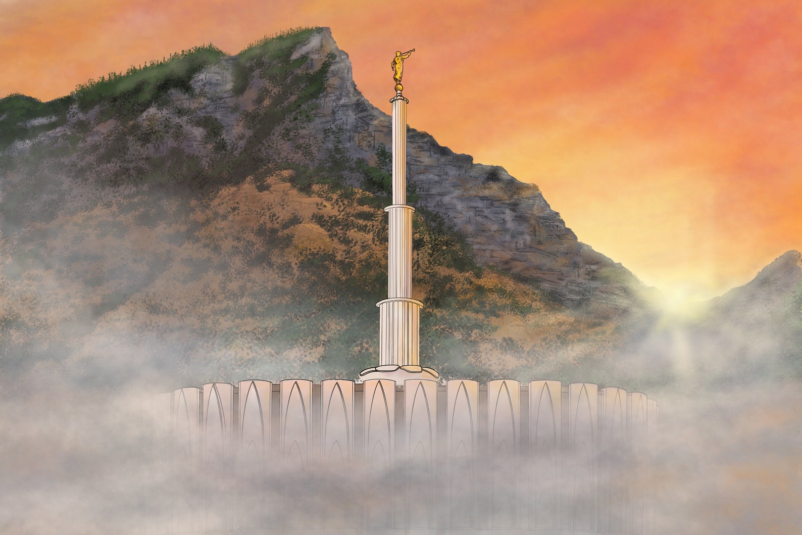 Provo Temple Drawing: Print - Etsy