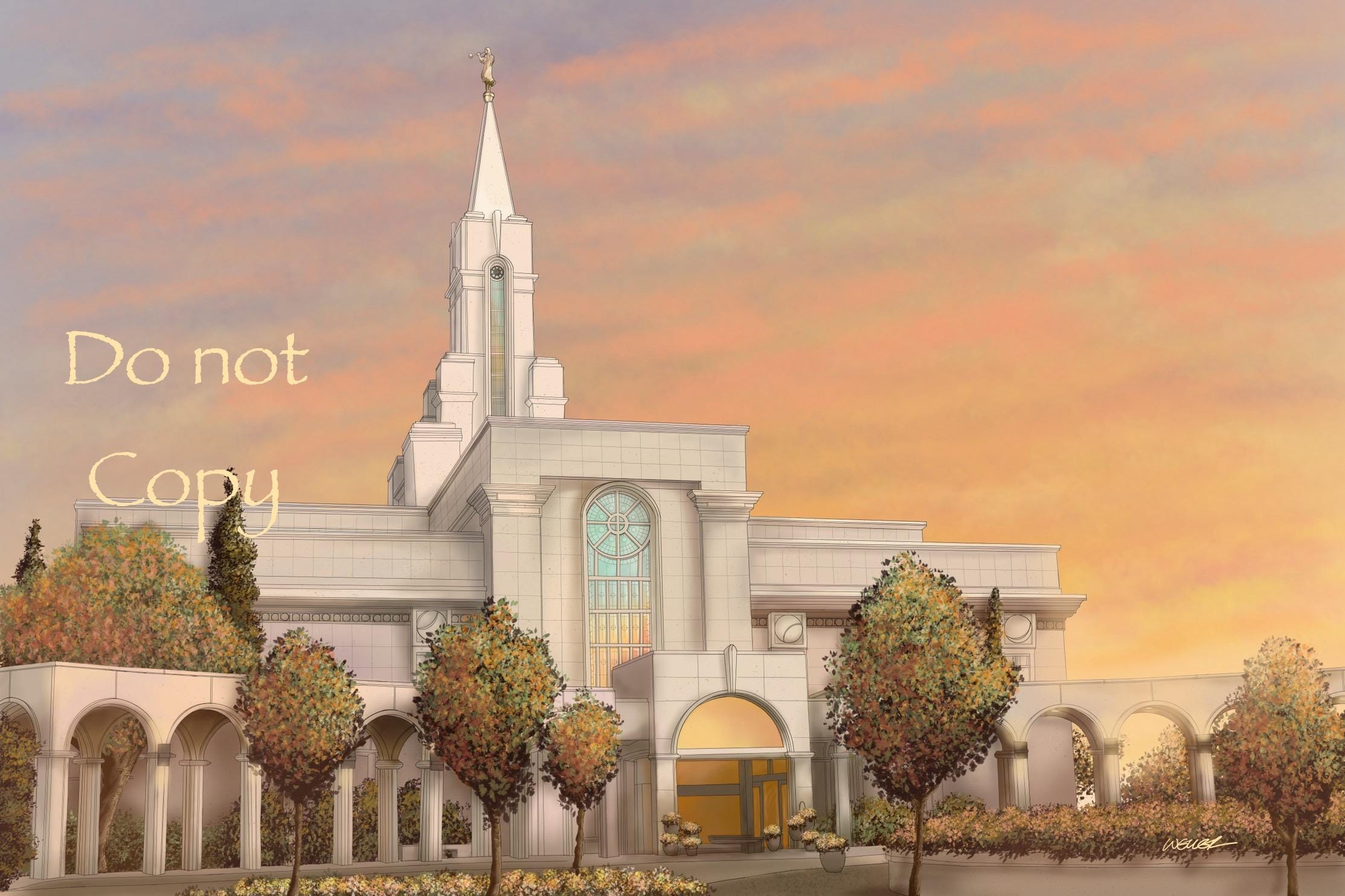 Bountiful Temple Drawing: Print - Etsy