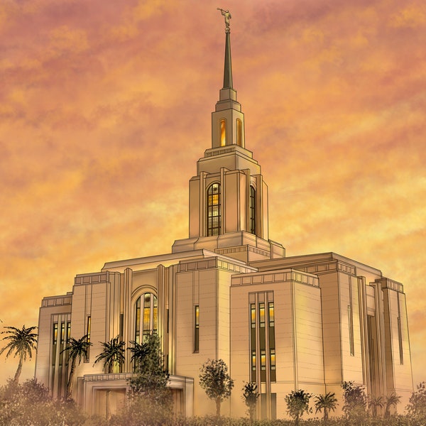 Red Cliffs Temple Drawing - Etsy