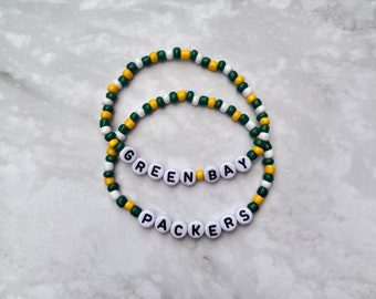 Green Bay Packers Bracelet, Packers Bracelet, NFL Bracelet, Football ...