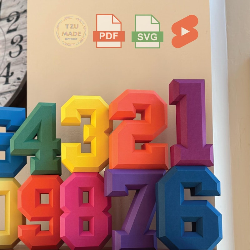 3d Numbers - Etsy