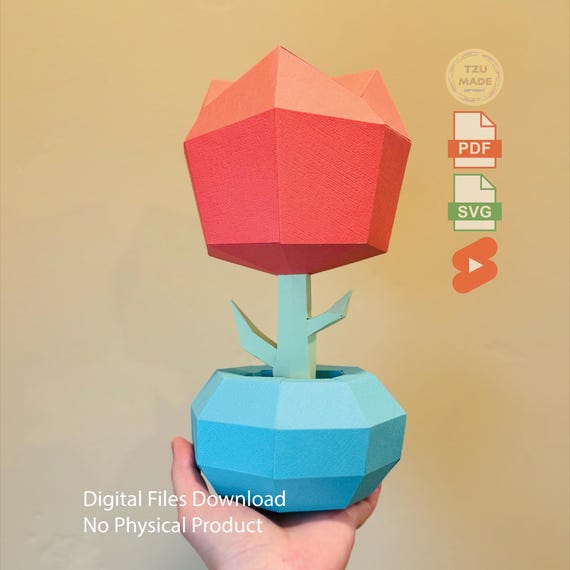 3d Paper Tulip Template