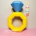 3D Diamond Ring Paper Craft: DIY Low Poly Template (PDF & SVG) - Etsy