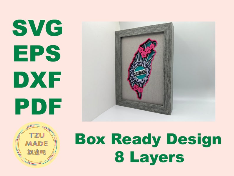 Taiwan Shadow Box SVG: 3D Layered Paper Cut File (digital Download ...