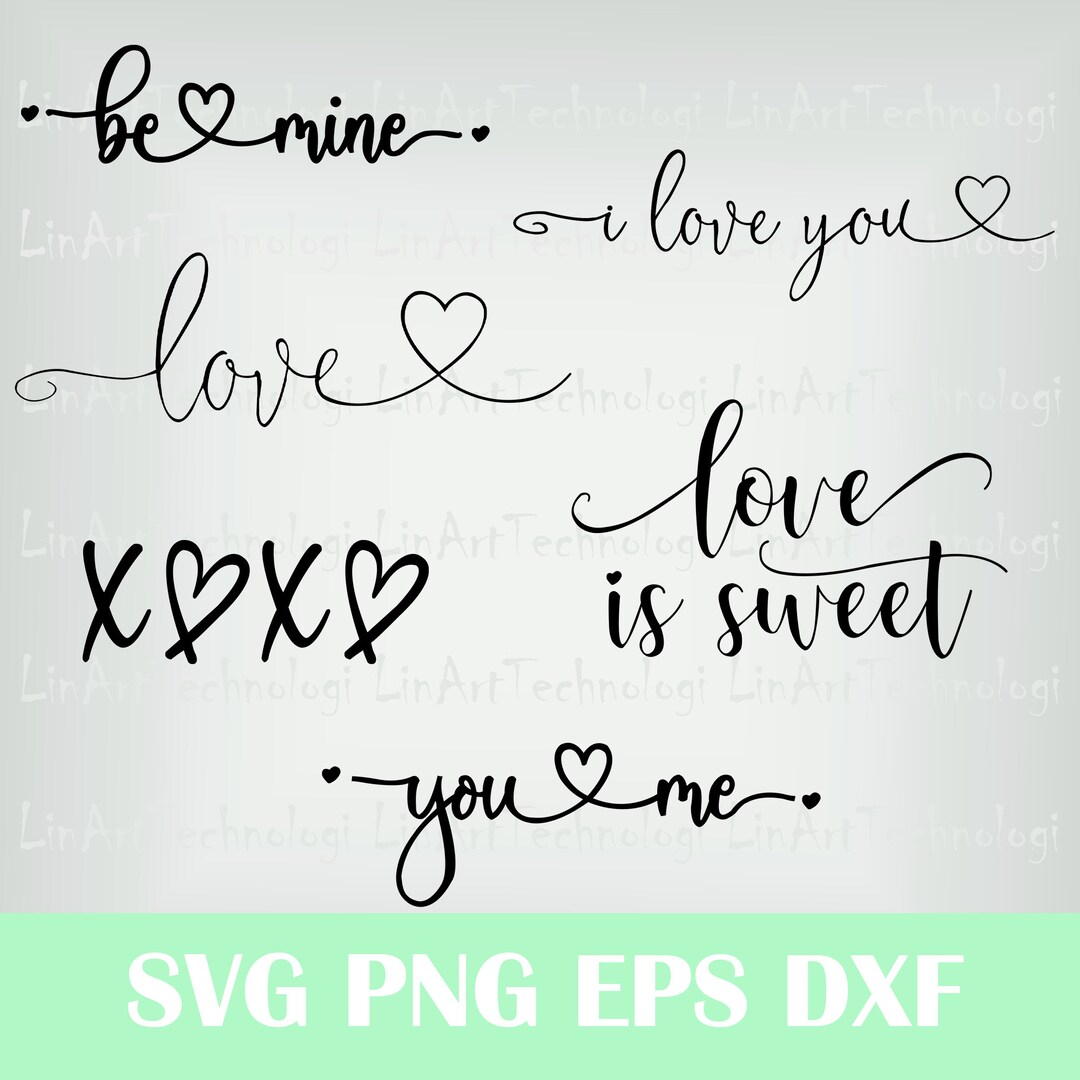 Valentine SVG Cut File Bundle for Cricut and Silhouette With Heart ...