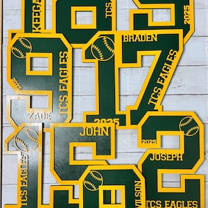 Custom Senior/athlete Number - Personalized Graduation or Sports Jersey ...