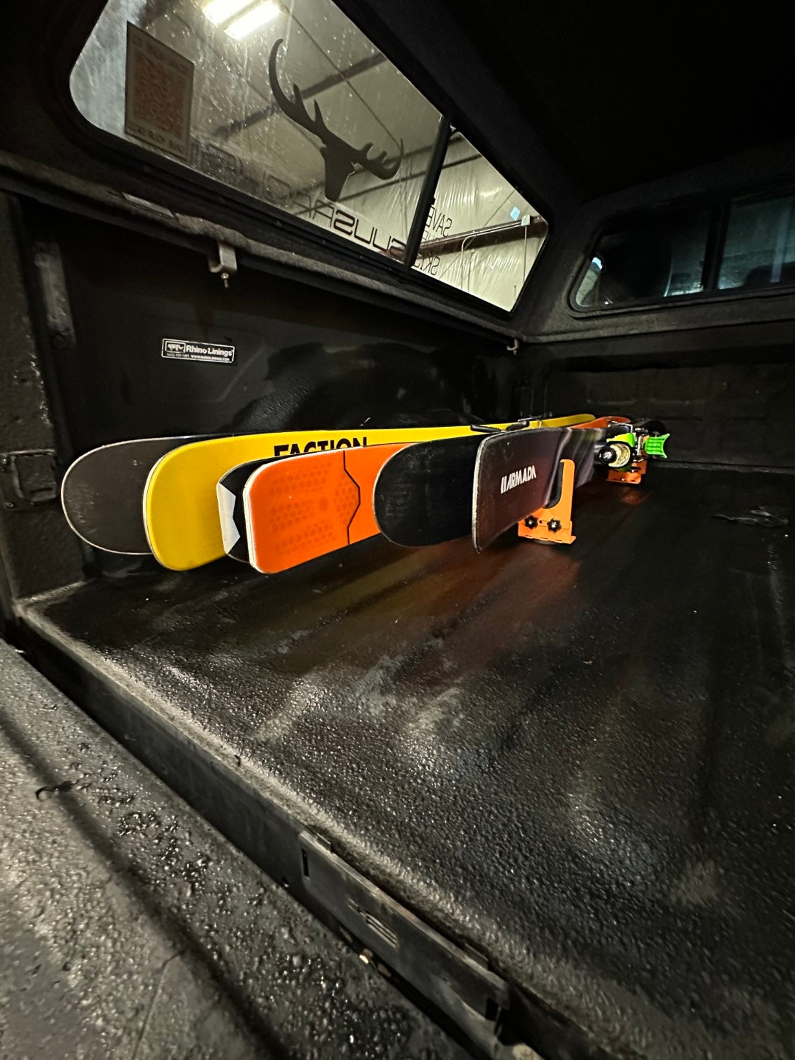 Universal Ski & Snowboard Rack for Truck Bed or Van, SUUS Rack, Ski ...