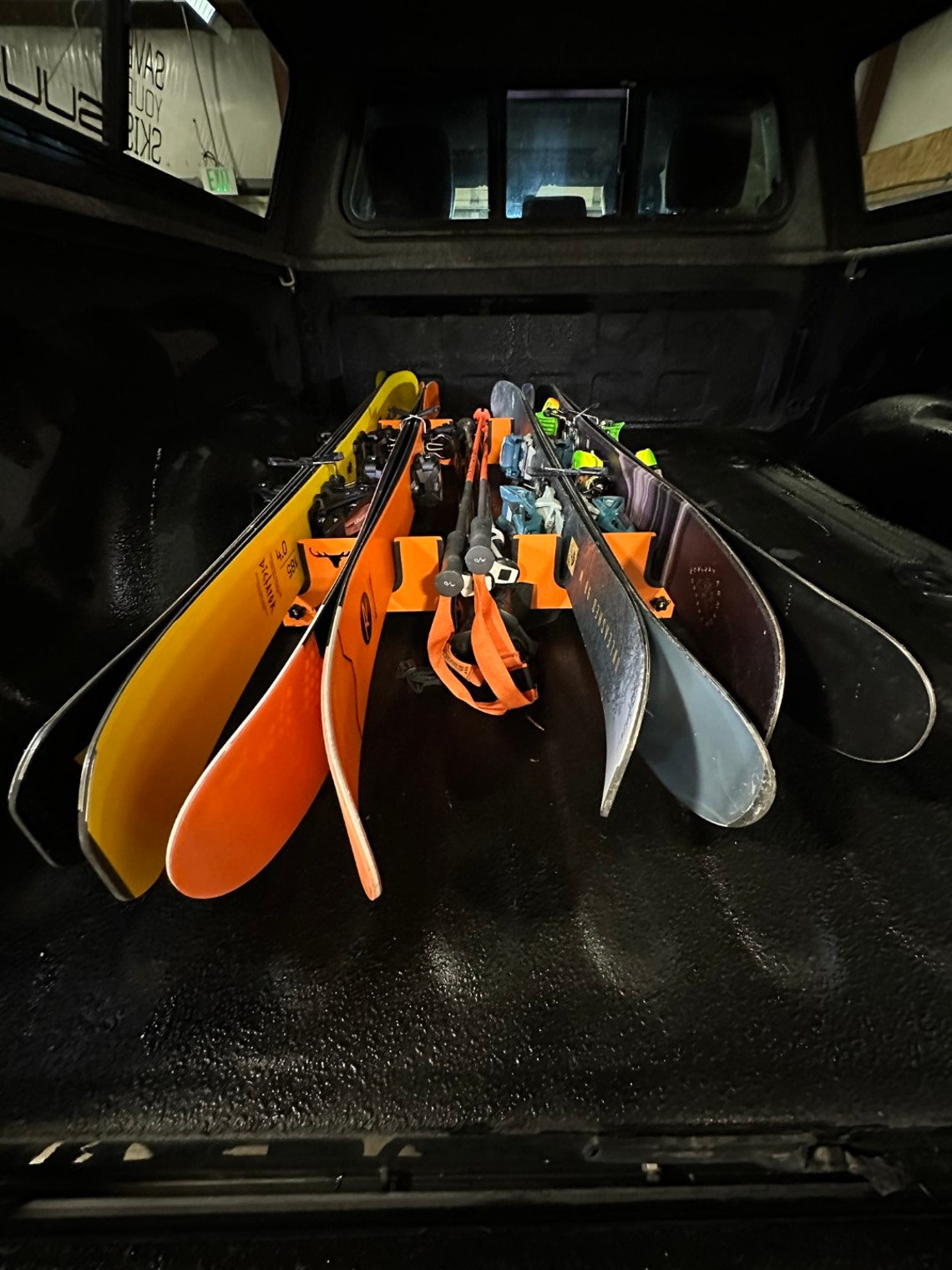 Universal Ski & Snowboard Rack for Truck Bed or Van, SUUS Rack, Ski ...