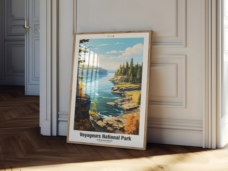 Voyageurs National Park Poster, Minnesota Poster, USA National Park ...