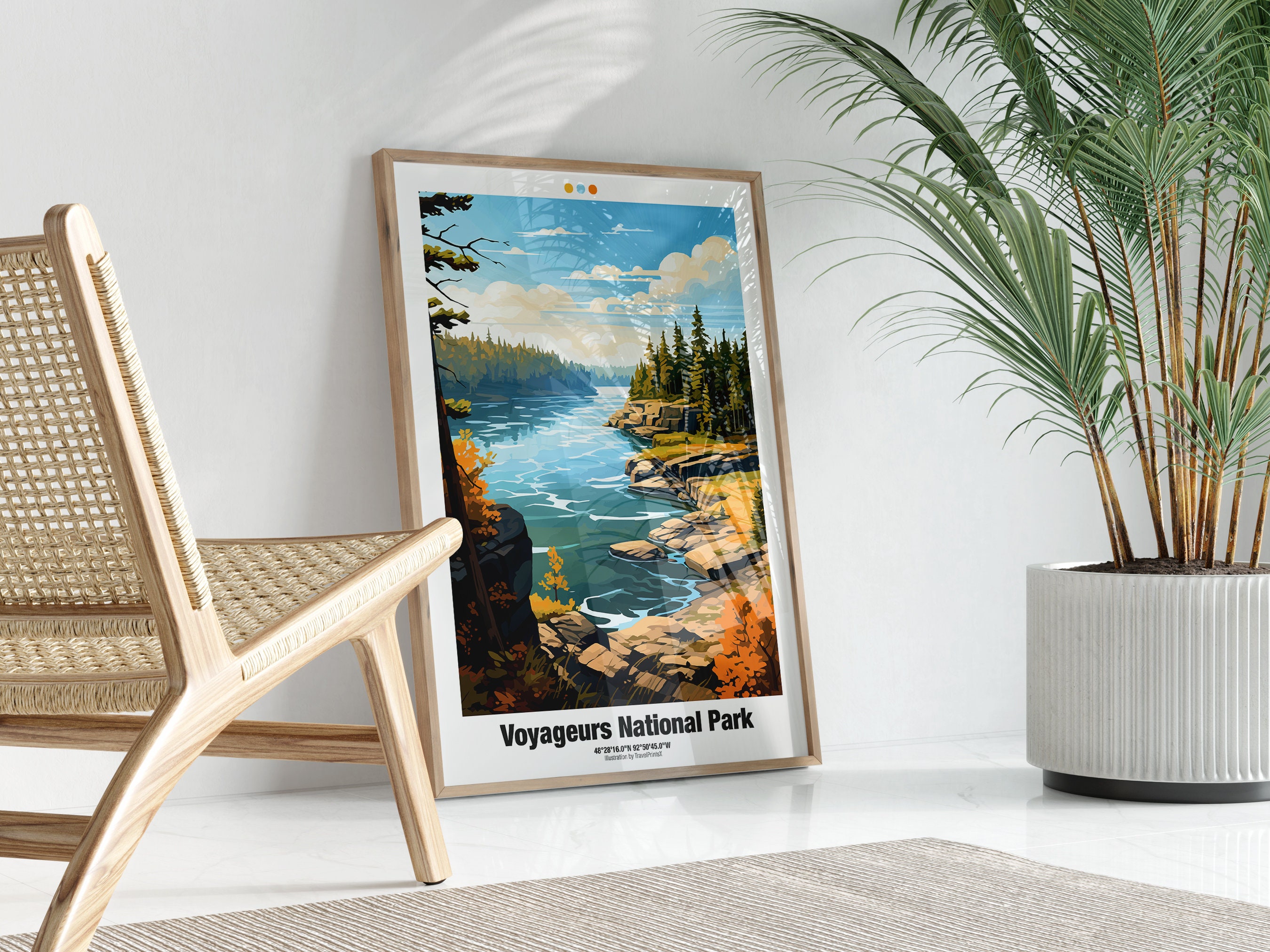 Voyageurs National Park Poster, Minnesota Poster, USA National Park ...
