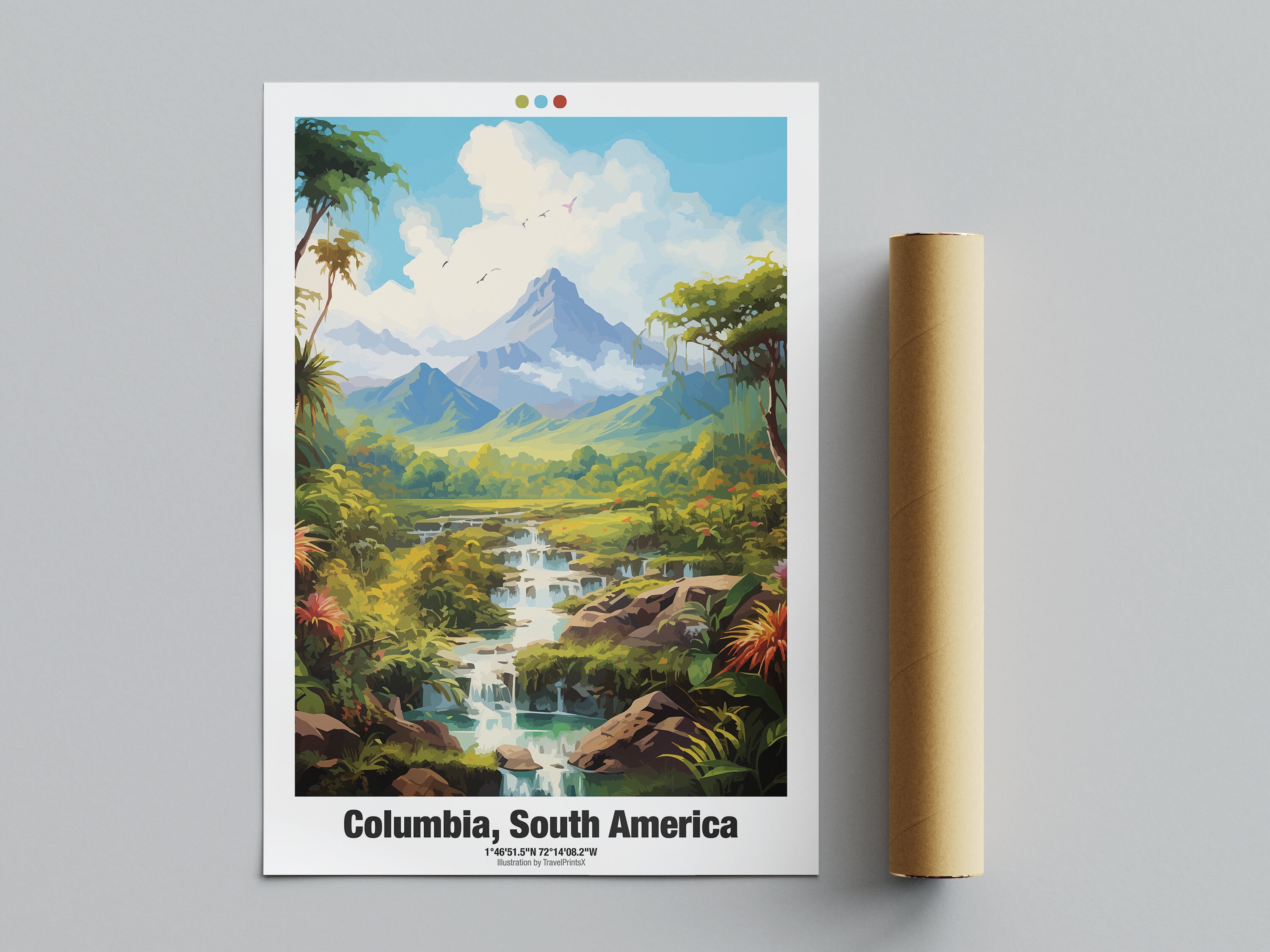 Columbia Travel Poster, South America Travel Poster, America Poster ...