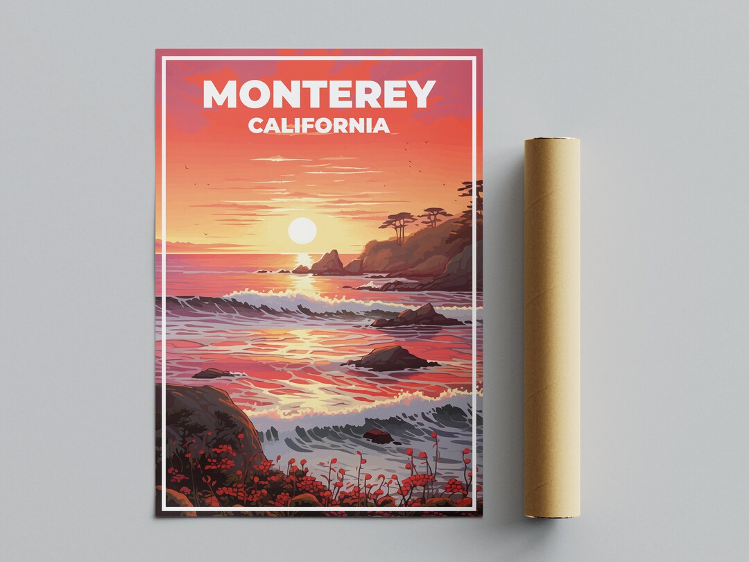 Monterey Travel Poster, Monterey Poster, California Travel Art ...