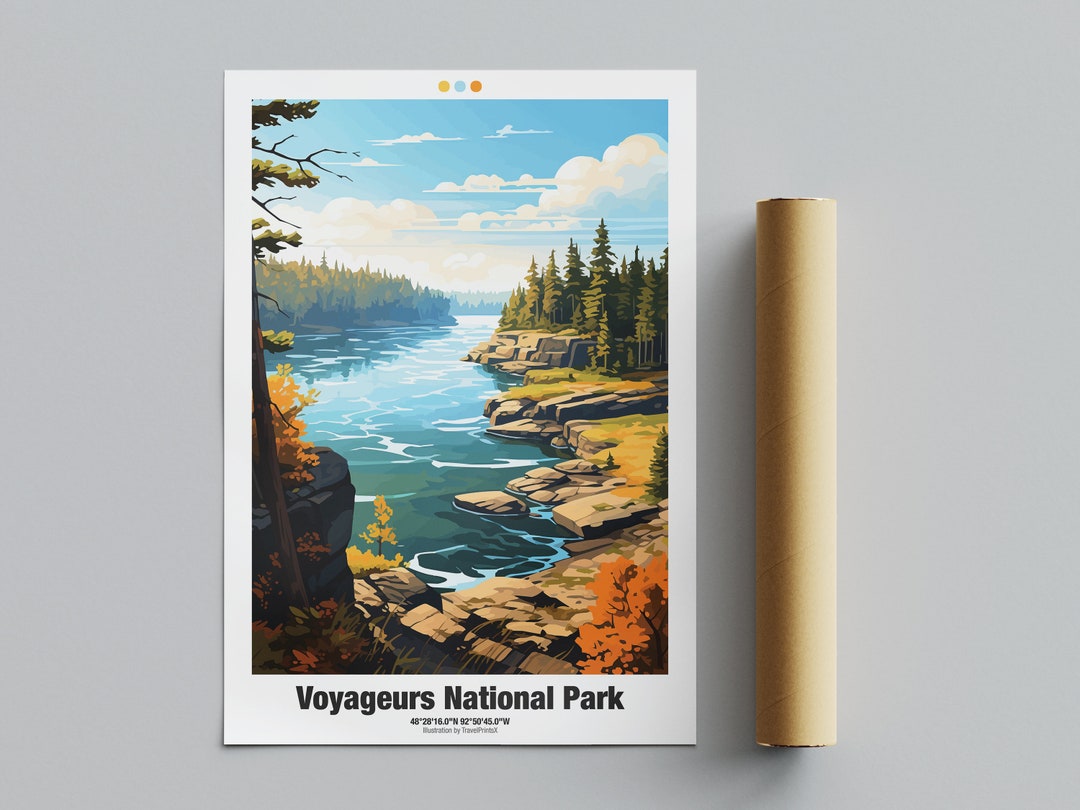Voyageurs National Park Poster, Minnesota Poster, USA National Park ...