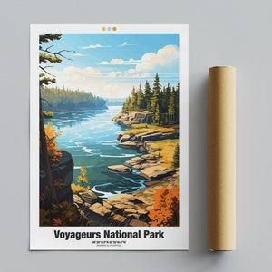 Voyageurs National Park Poster, Minnesota Poster, USA National Park ...