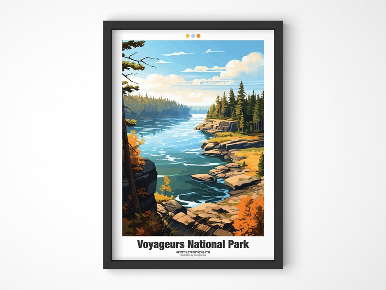 Voyageurs National Park Poster, Minnesota Poster, USA National Park ...