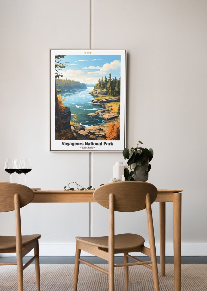 Voyageurs National Park Poster, Minnesota Poster, USA National Park ...