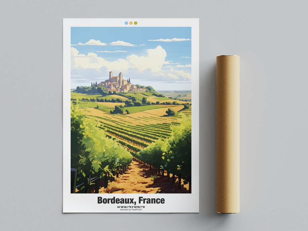 Bordeaux Poster France Travel Poster France Bordeaux Travel - Etsy