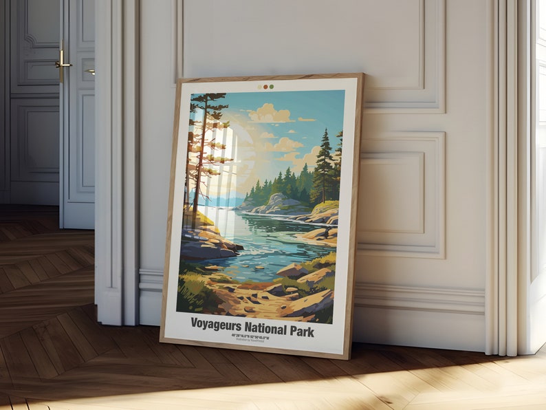 Voyageurs National Park Travel Poster, Minnesota Travel Poster, USA ...