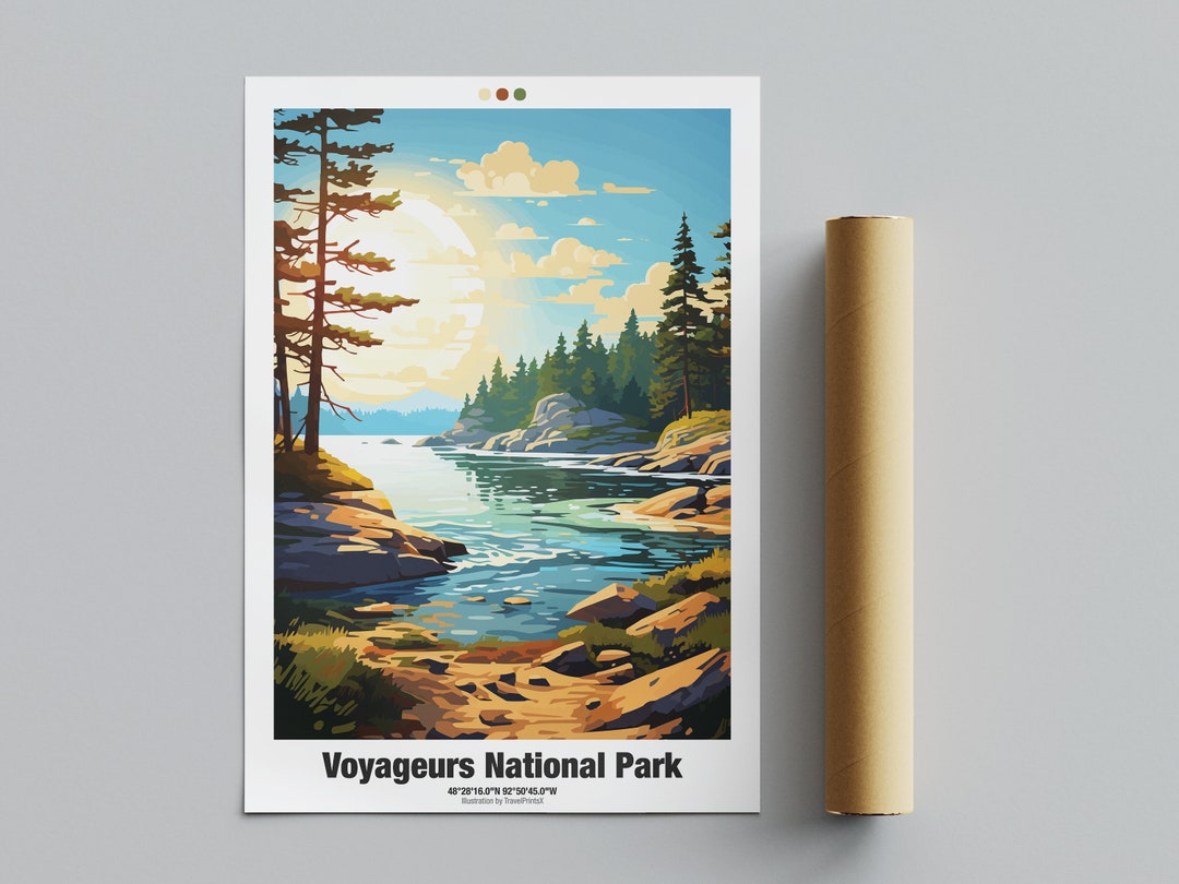 Voyageurs National Park Travel Poster, Minnesota Travel Poster, USA ...