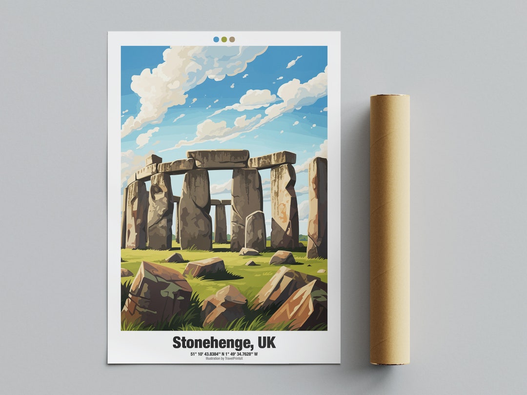 Stonehenge United Kingdom Travel Poster, England Travel Poster ...