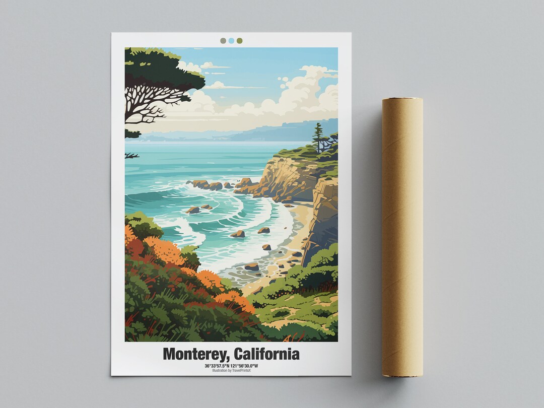 Monterey Travel Poster, Monterey California Travel Poster, California ...