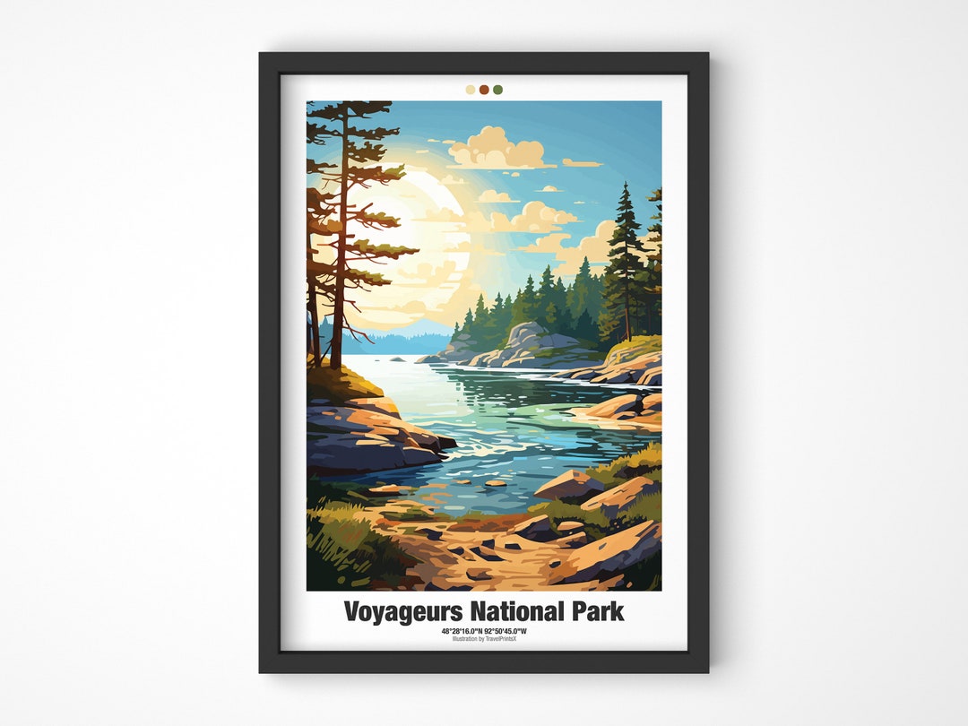 Voyageurs National Park Travel Poster, Minnesota Travel Poster, USA ...