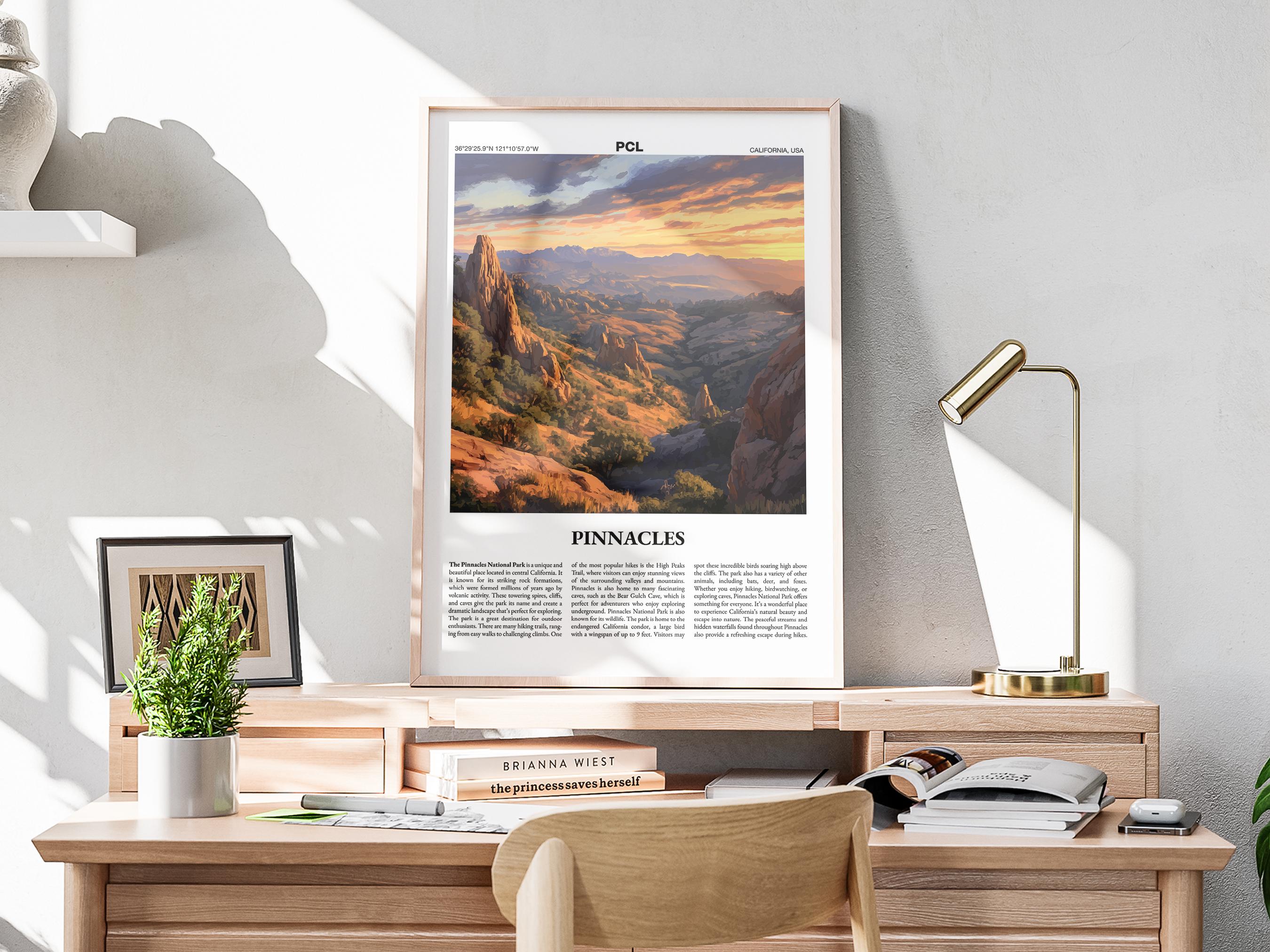 Pinnacles Poster, California Poster , Pinnacles National Park Travel ...