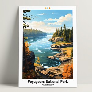 Voyageurs National Park Poster, Minnesota Poster, USA National Park ...