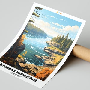 Voyageurs National Park Poster, Minnesota Poster, USA National Park ...