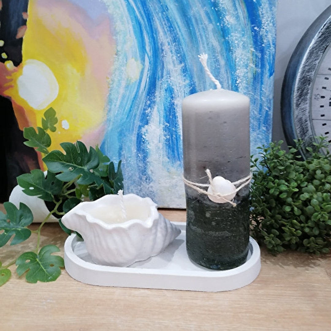 Decorative Candle Set With Display Tray - Etsy