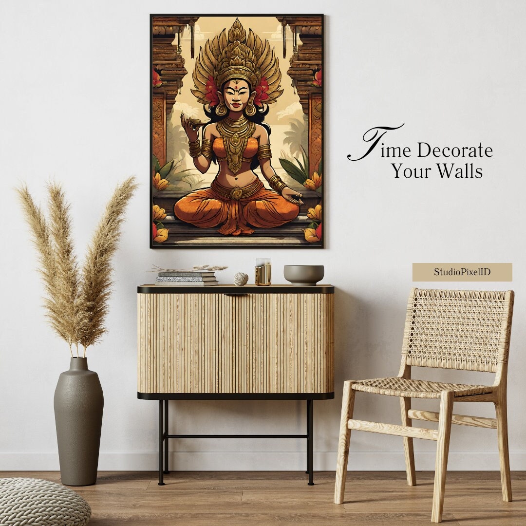 Balinese Wall Art, Wall Decor, Above Bed Art, Printable Art, Living ...