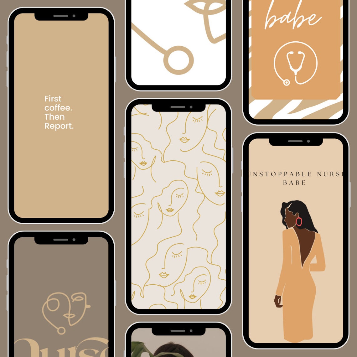 Aesthetic Phone Wallpaper Nurse Bundle iPhone Background Wallpaper ...