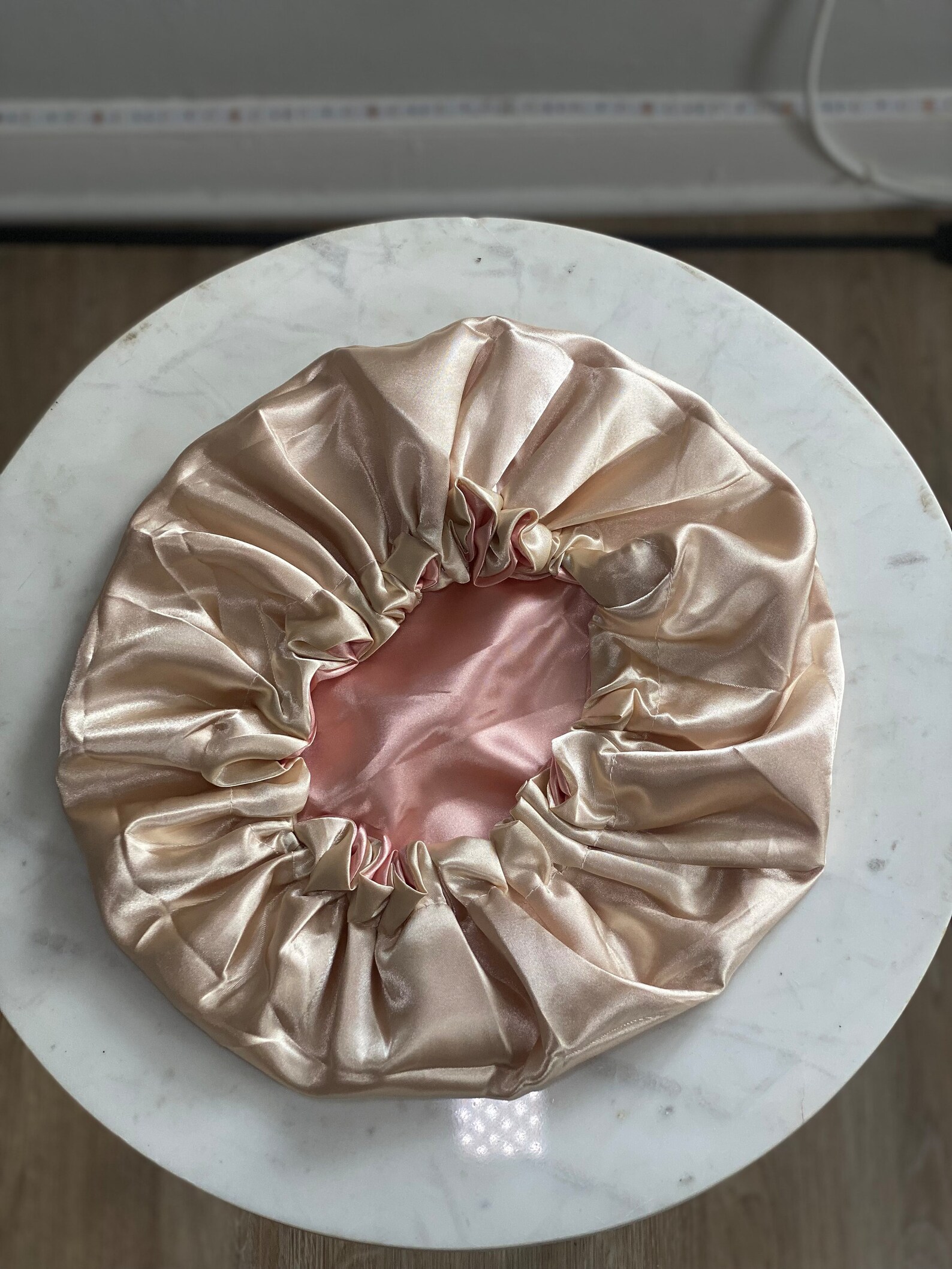 Rose Gold Satin Bonnet Pink Bonnet Silk Bonnet for Hair Sleep Bonnet ...