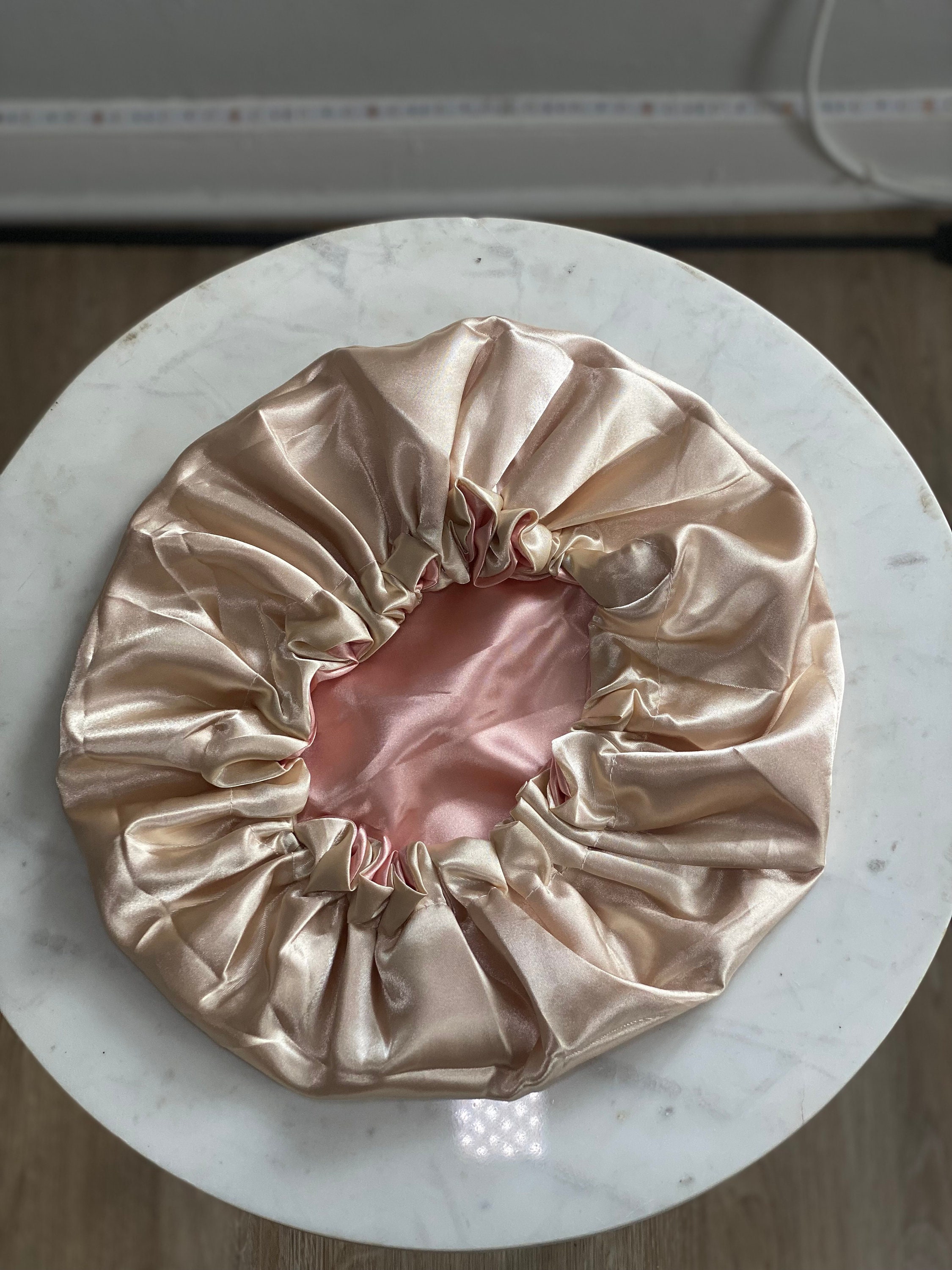 Rose Gold Satin Bonnet Pink Bonnet Silk Bonnet for Hair Sleep Bonnet ...