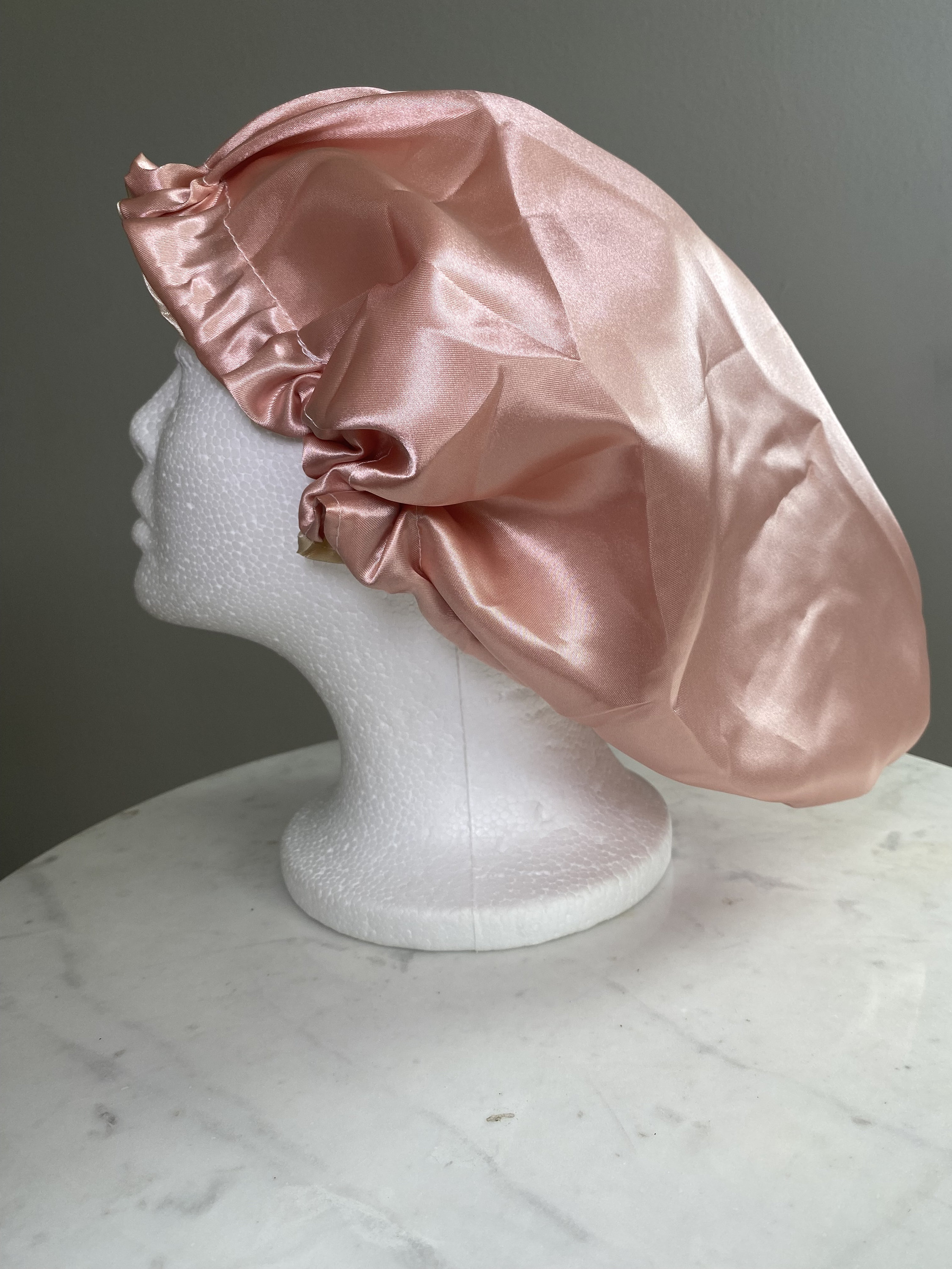 Rose Gold Satin Bonnet Pink Bonnet Silk Bonnet for Hair Sleep Bonnet ...