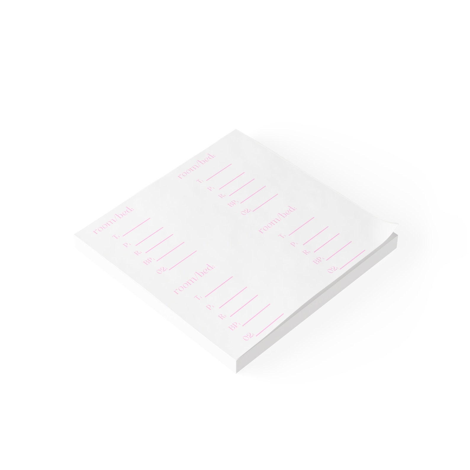 Nurse Note Pads Vital Signs Note Pads CNA Vital Signs Post It Notes ...