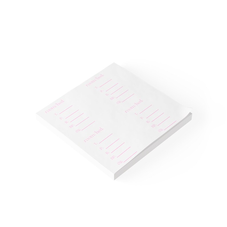 Nurse Vital Signs Log Vital Signs Note Pad CNA Vital Signs RN Notes ...