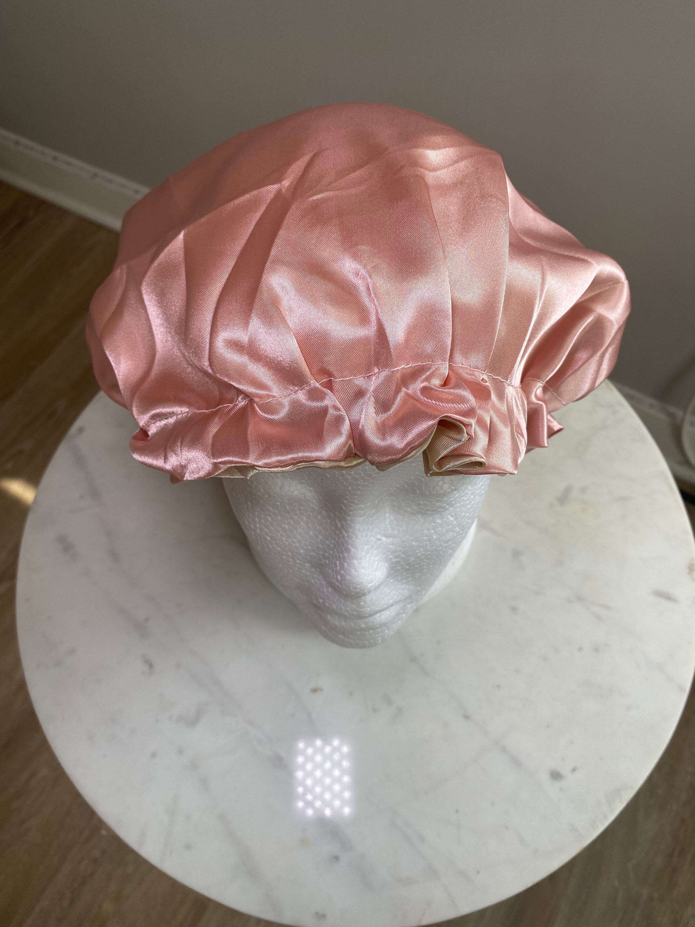 Rose Gold Satin Bonnet Pink Bonnet Silk Bonnet for Hair Sleep Bonnet ...