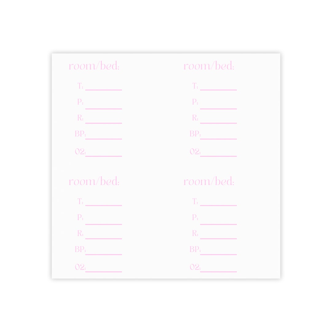 Nurse Vital Signs Log Vital Signs Note Pad CNA Vital Signs RN Notes ...