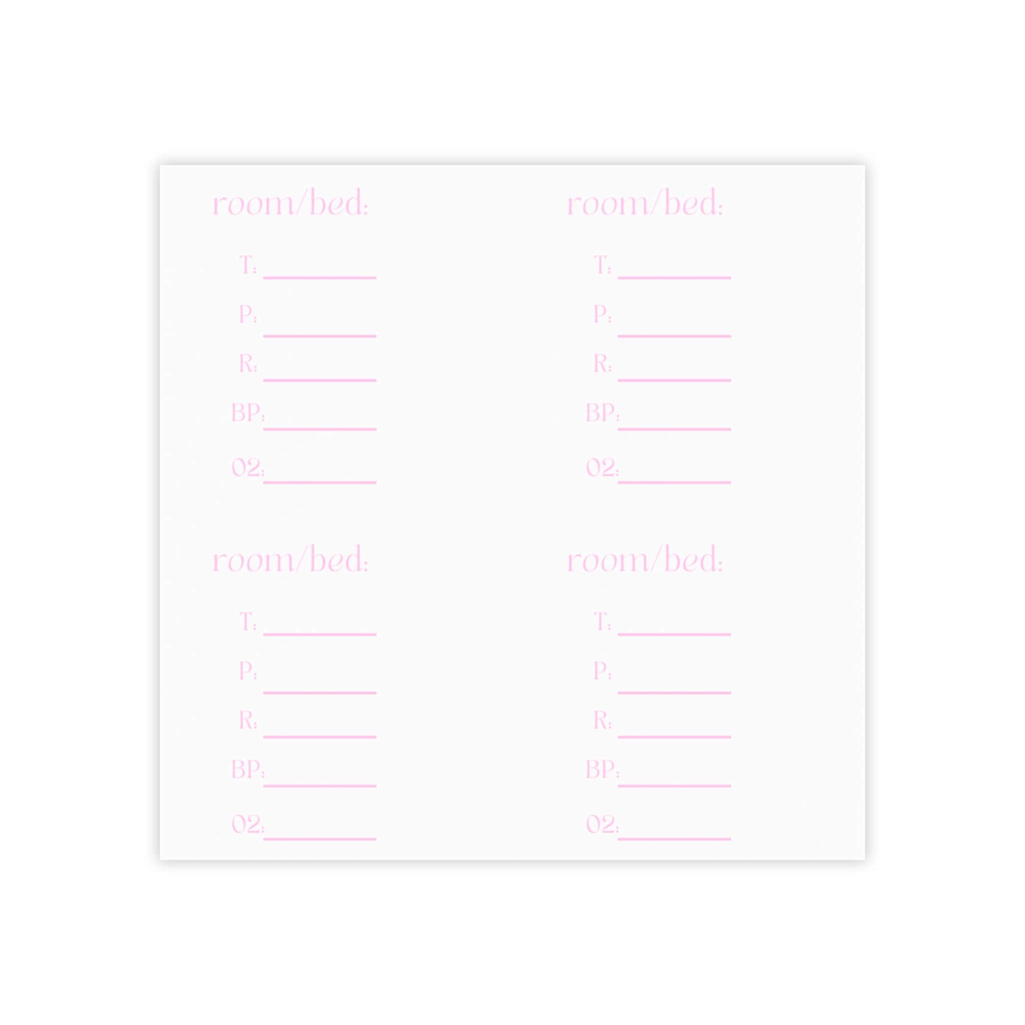 Nurse Note Pads Vital Signs Note Pads CNA Vital Signs Post It Notes ...
