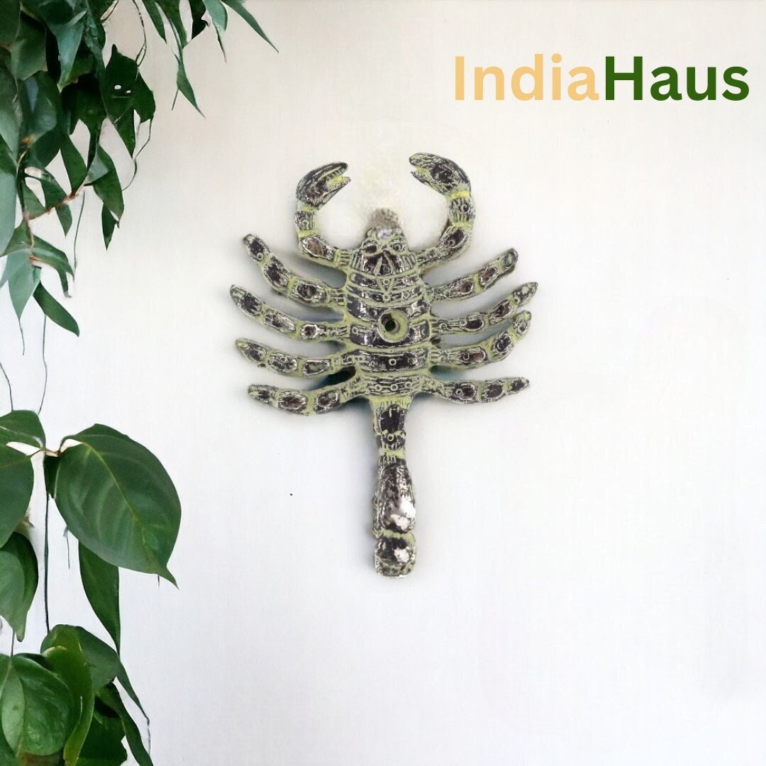 Indian Scorpion Hook Aluminum Antique Green Scorpion Hook key Hook ...