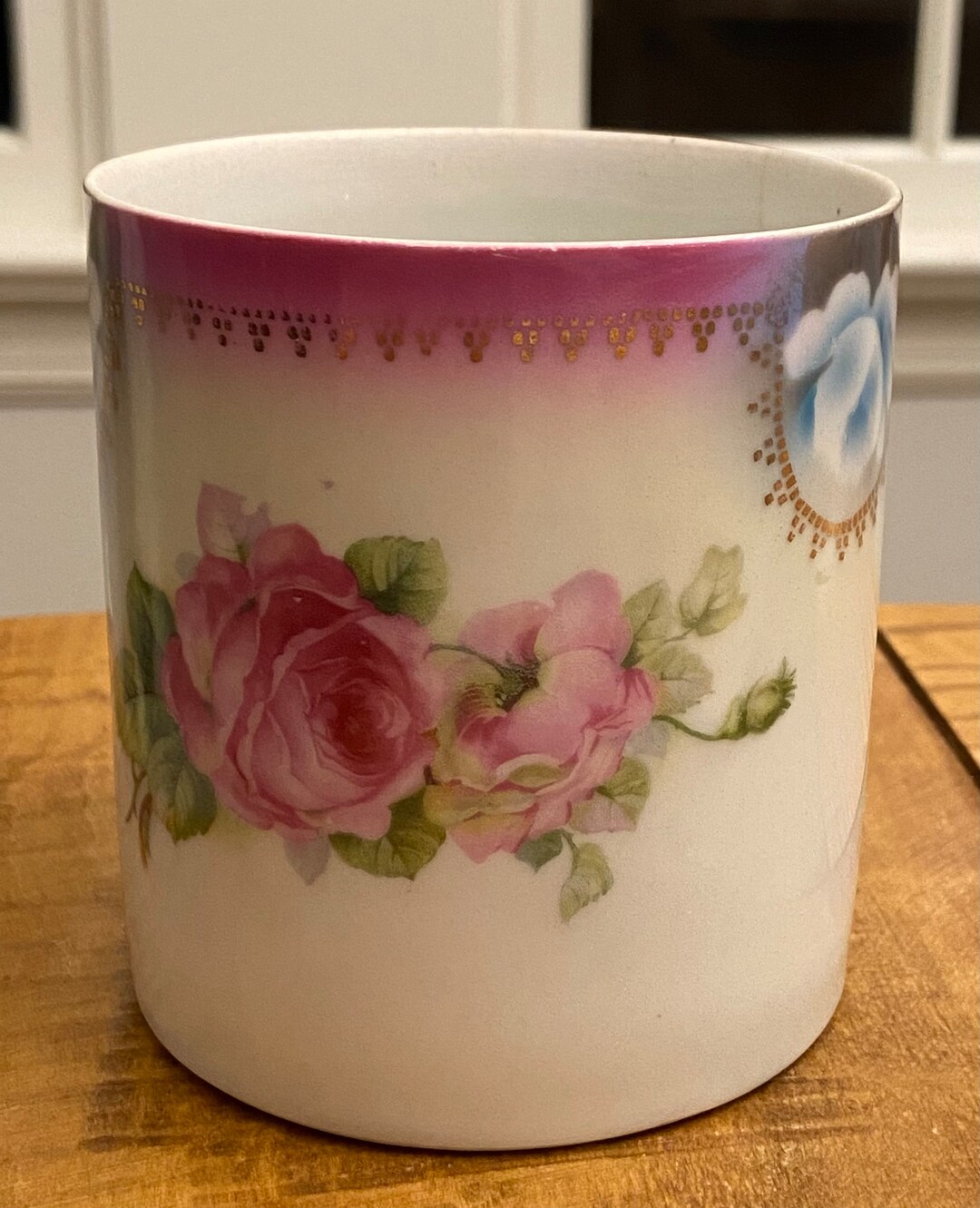 Vintage Pink Floral Porcelain China Vase Made in Thuringia, Germany ...