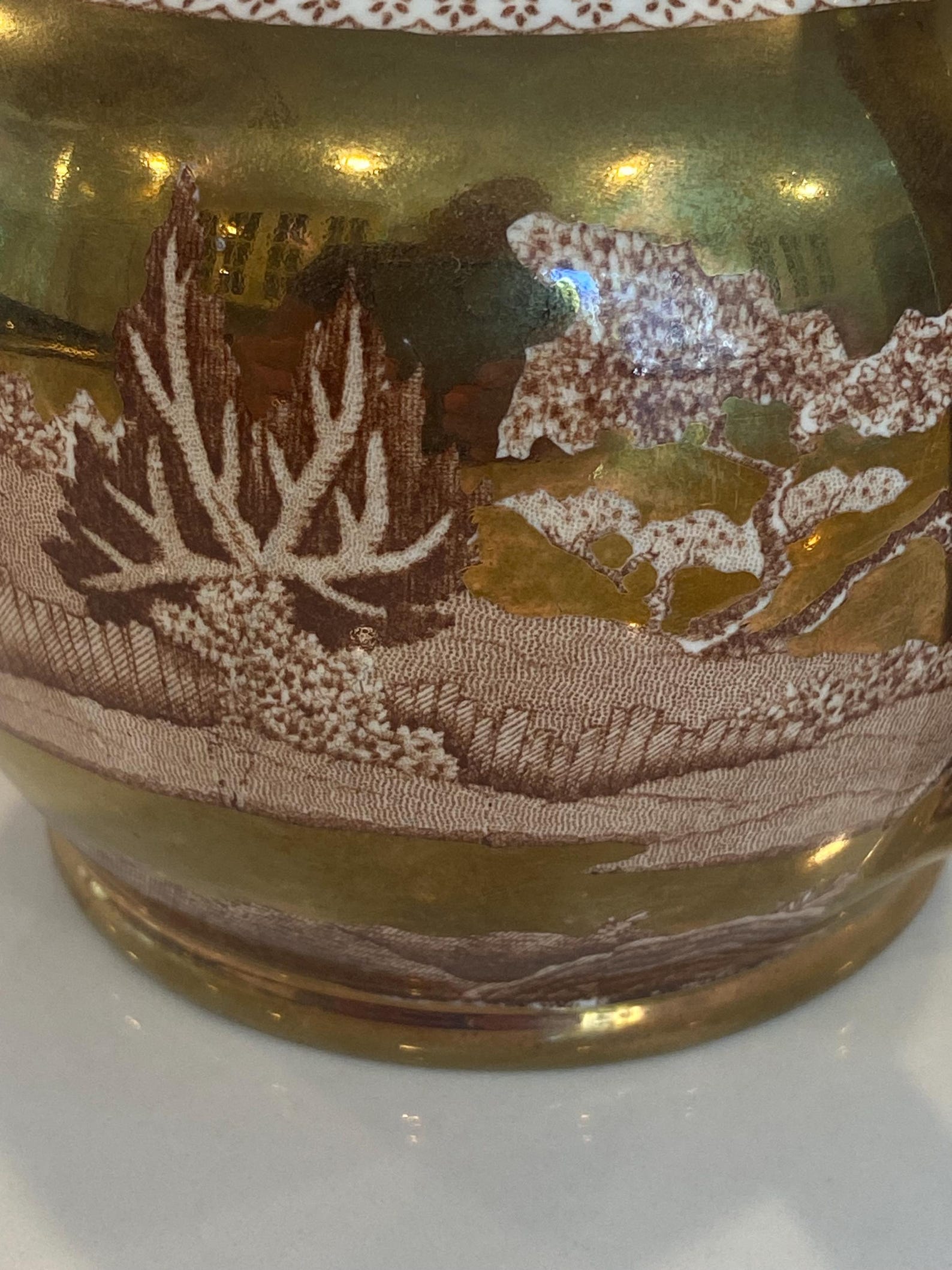 Vintage Wedgewood Fallow Deer Brown & Gold Lusterware Creamer/pitcher ...