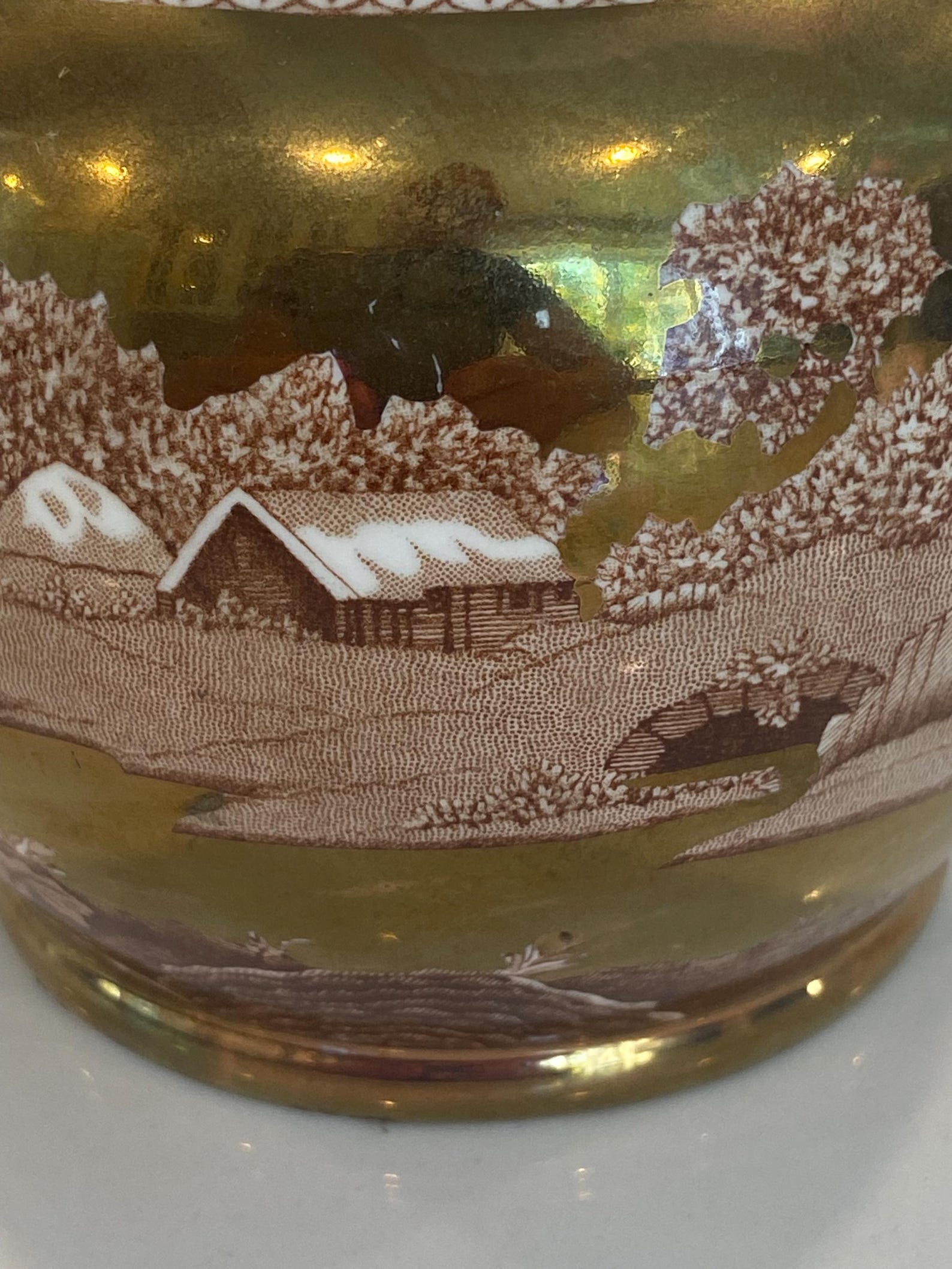 Vintage Wedgewood Fallow Deer Brown & Gold Lusterware Creamer/pitcher ...