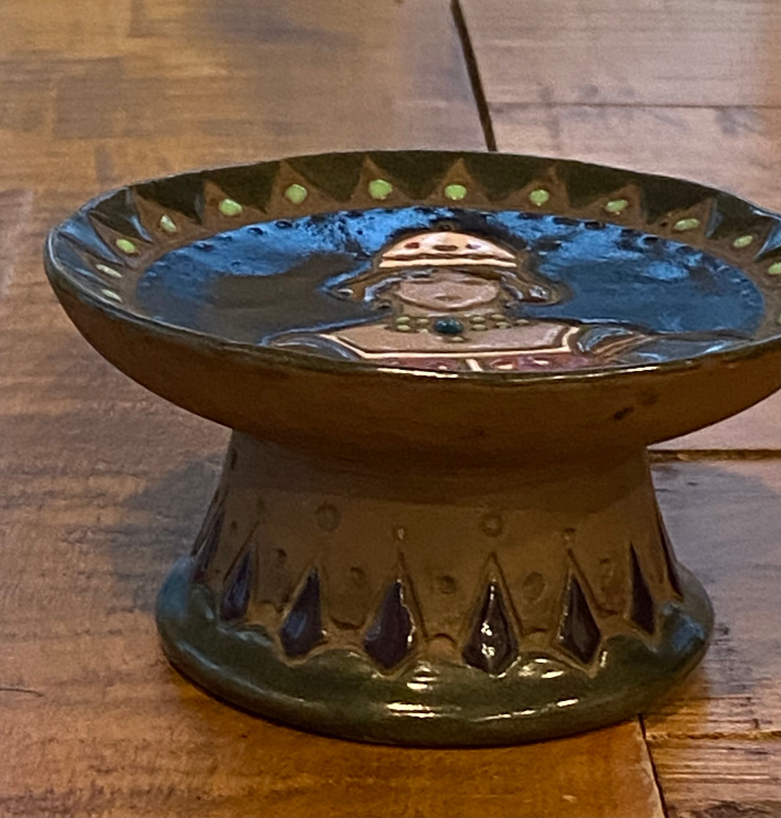 Vintage Amphora Art Pottery Compote/stand 11924 With Maiden - Etsy