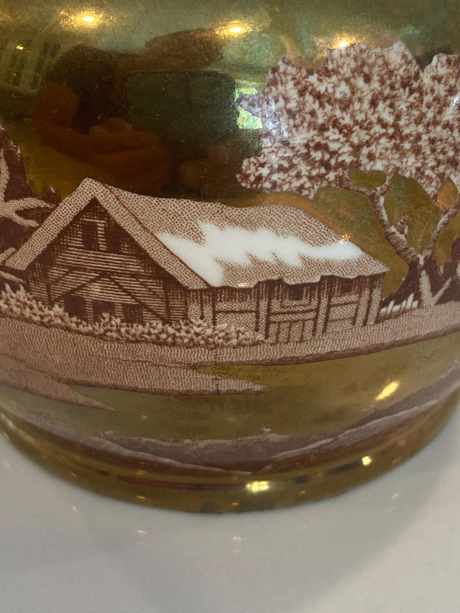 Vintage Wedgewood Fallow Deer Brown & Gold Lusterware Creamer/pitcher ...