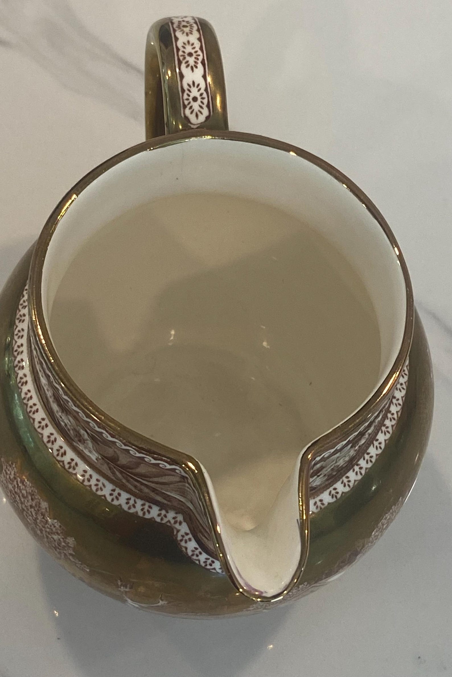 Vintage Wedgewood Fallow Deer Brown & Gold Lusterware Creamer/pitcher ...