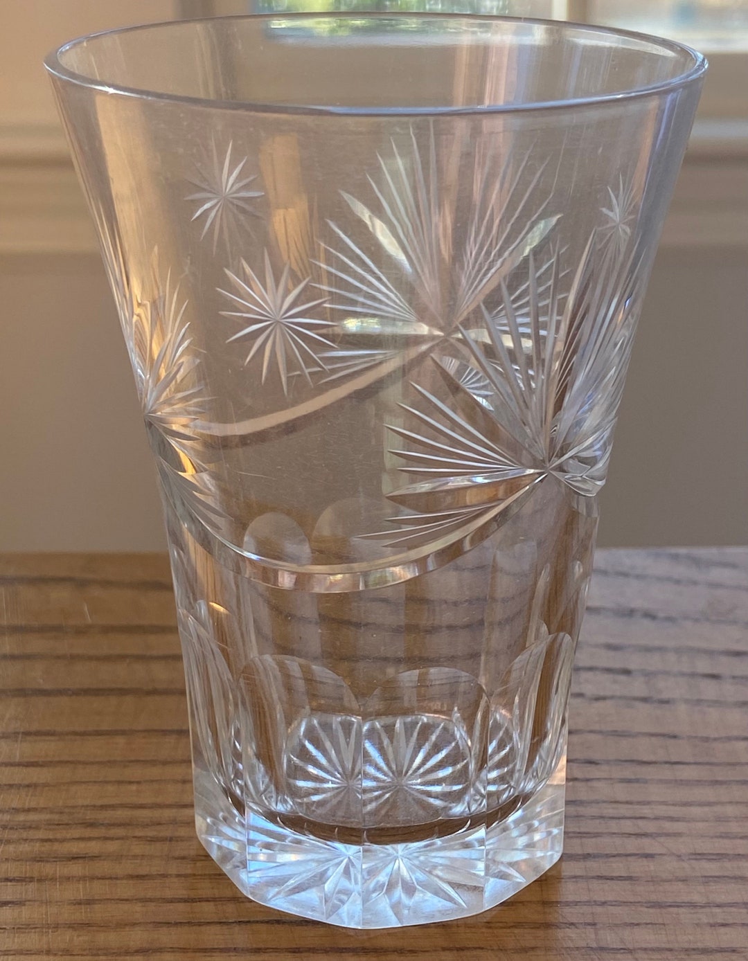Vintage Seneca Starburst Pattern Crystal Juice Glass, 4 Inches Tall - Etsy